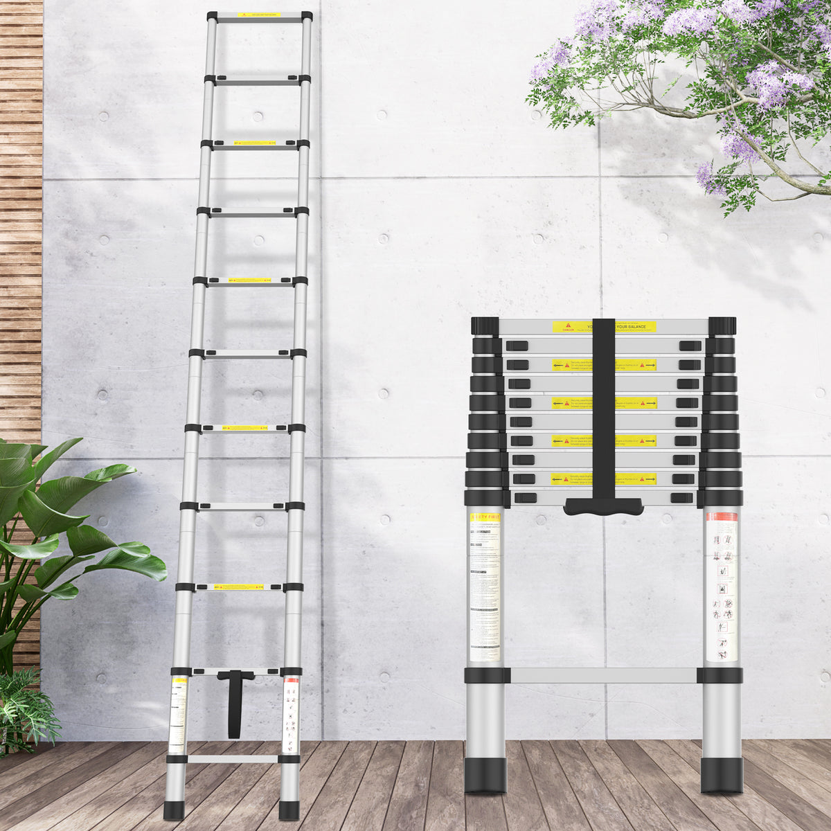 A type telescopic ladder store