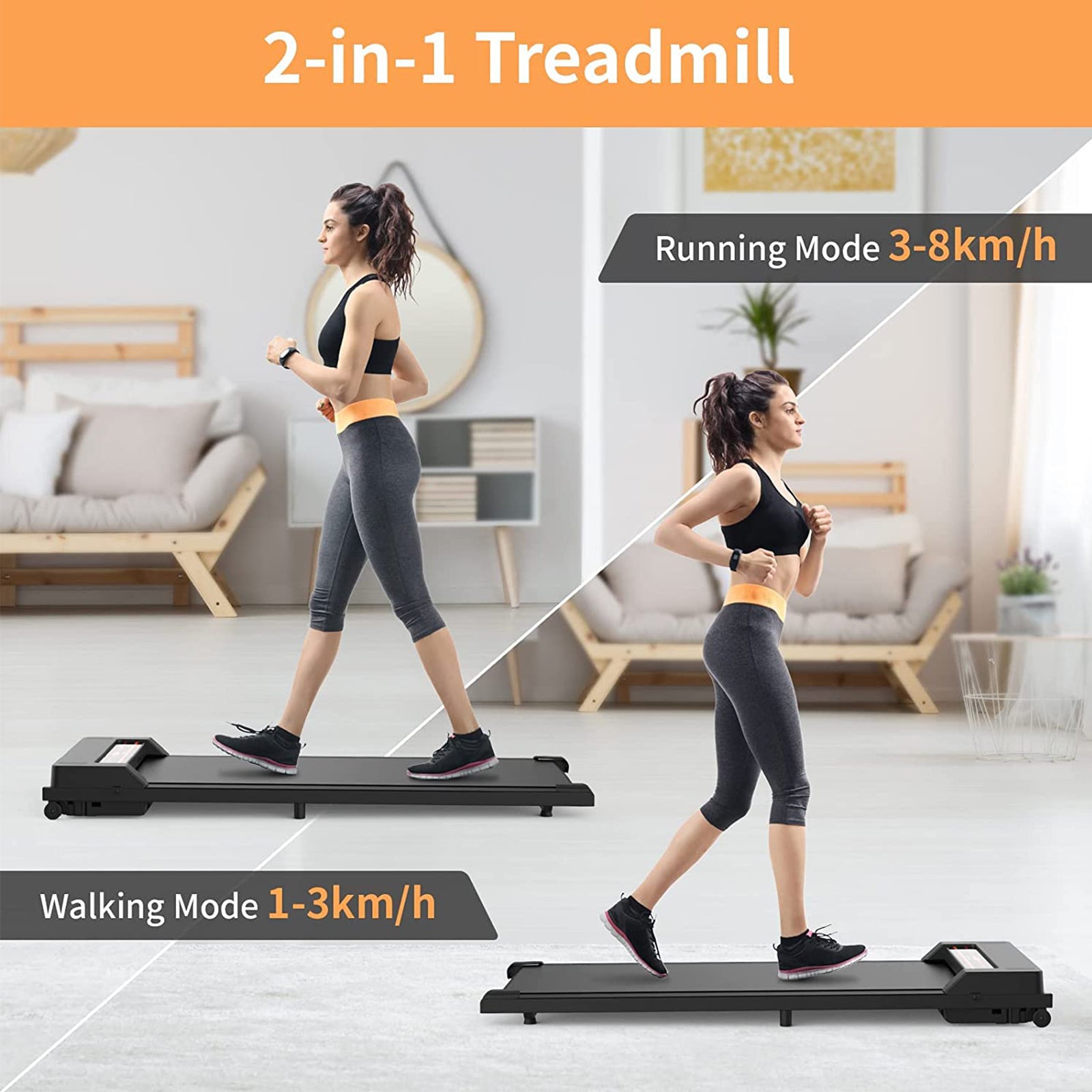 Advwin Walking Pad Treadmill Fitness Under Desk Walking Pad